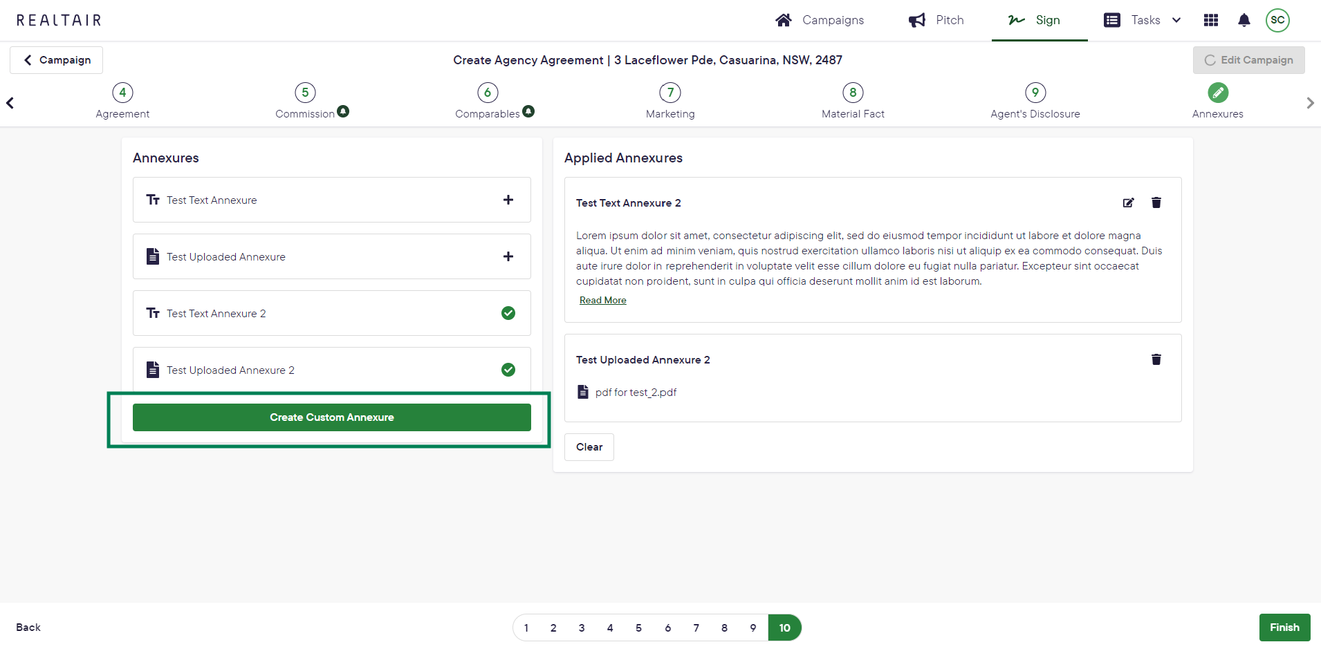 Adding PDFs/ Annexures/ Documents to Agency Agreements in NSW & VIC